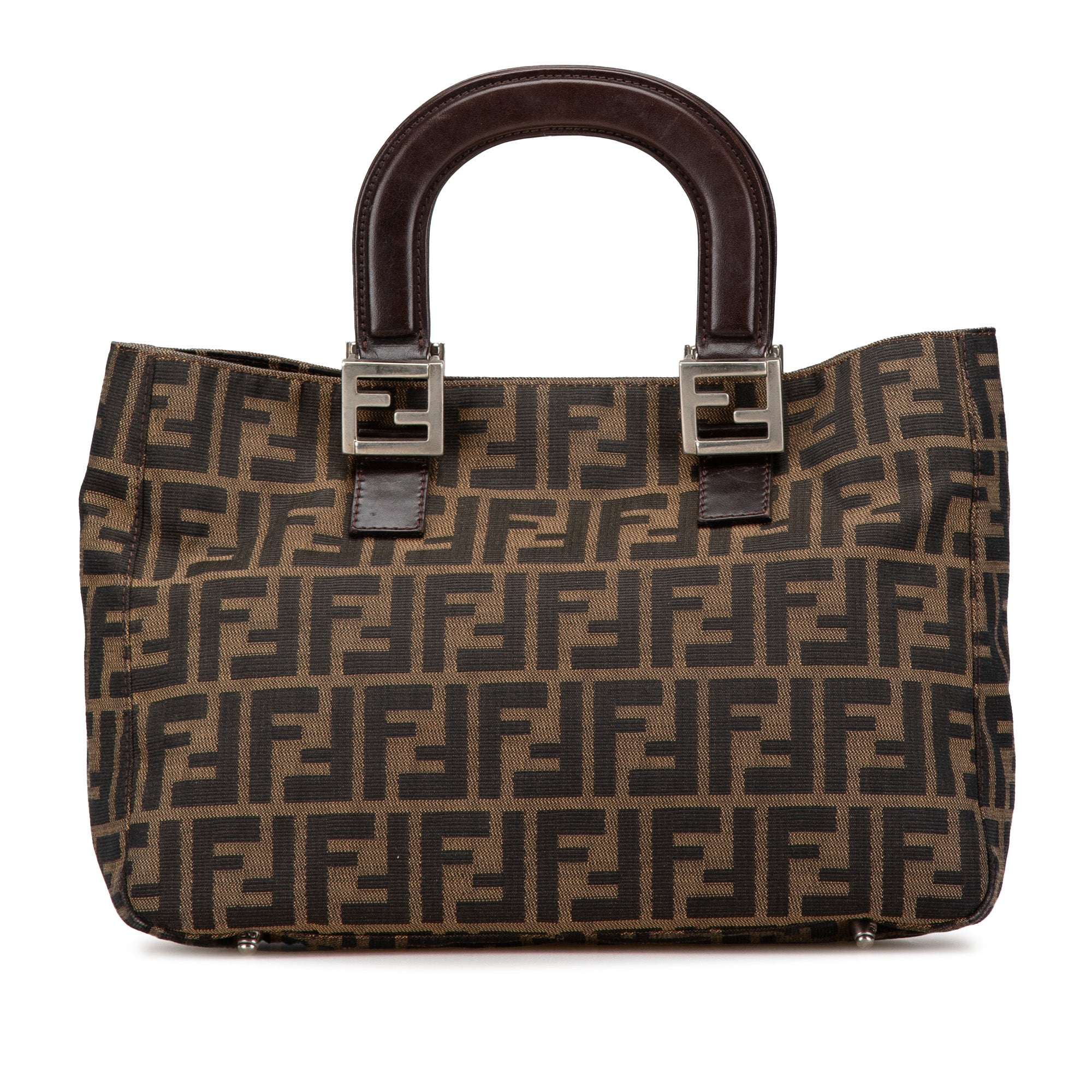 Brown Fendi Small Zucca Canvas Twins Tote | Designer Revival
